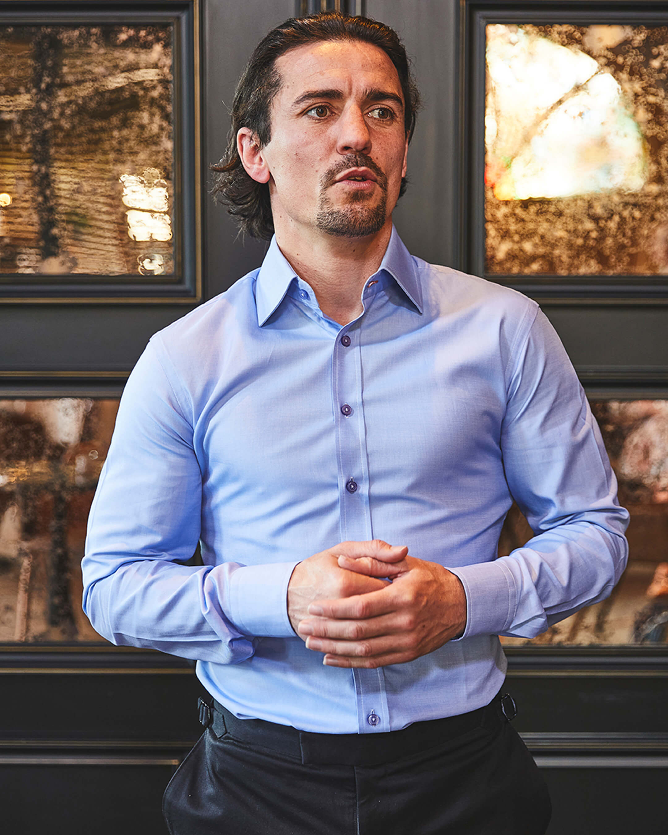 Blue Tailored Fit Shirt | Men's Shirts | OwenScott – Owen Scott Bespoke