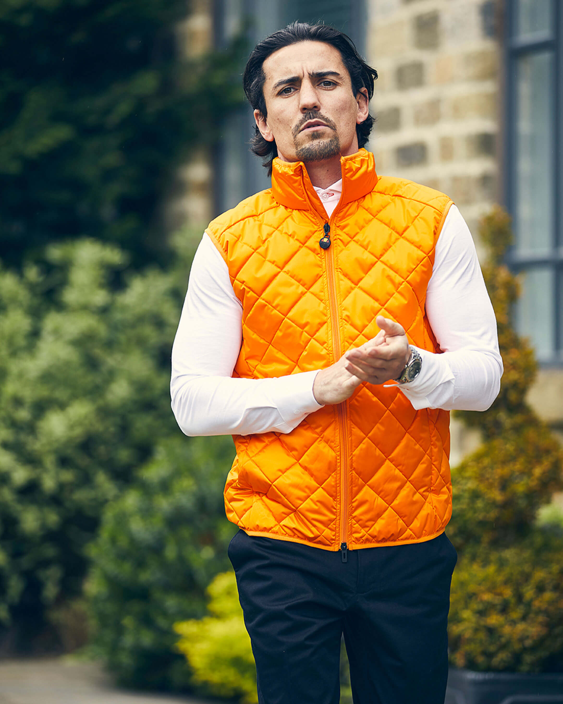 Men's White Long Sleeve Polo | OS Sport | OwenScott – Owen Scott Bespoke