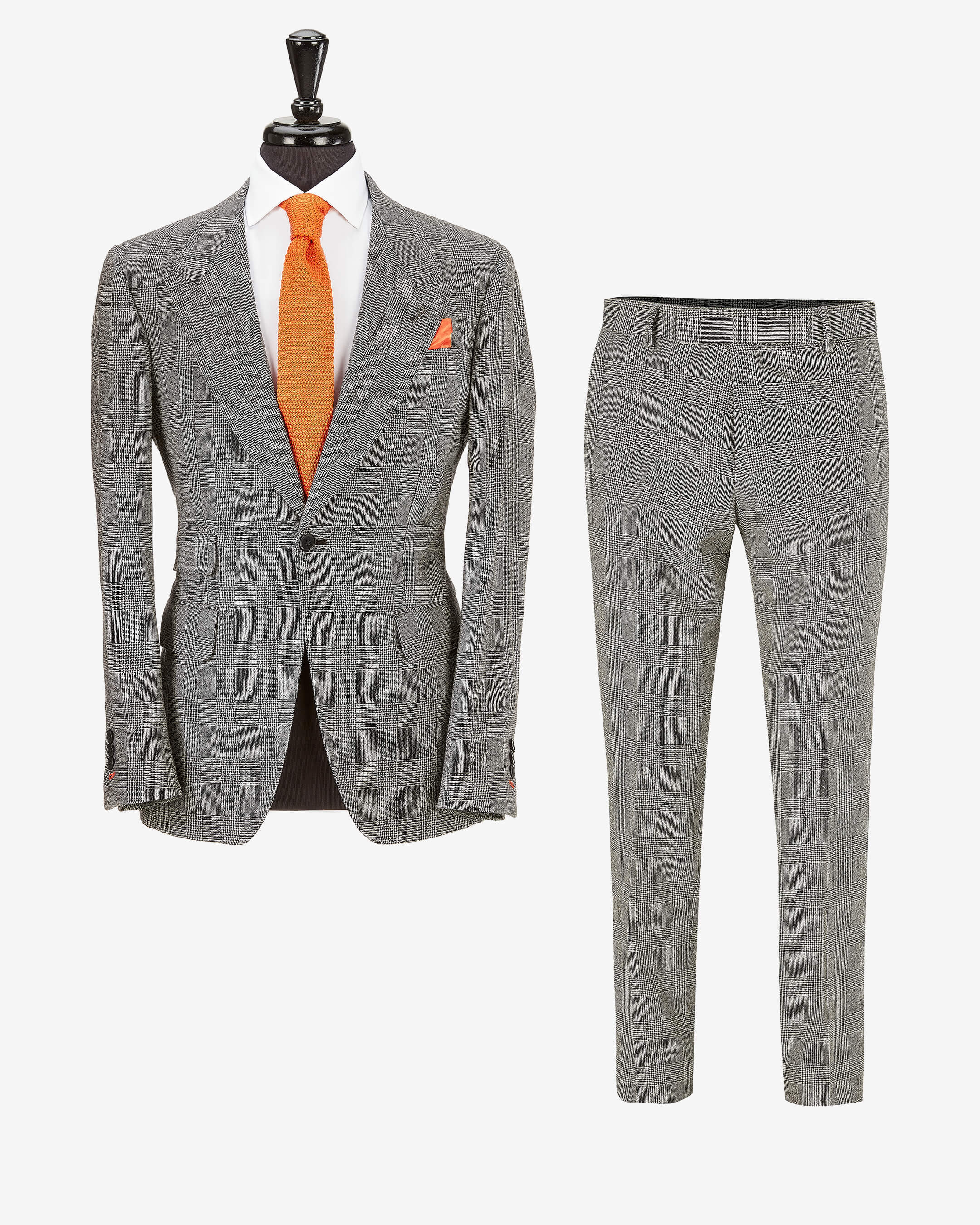 Men's Prince Of Wales Check 2pc Suit | Orange Label Collection ...